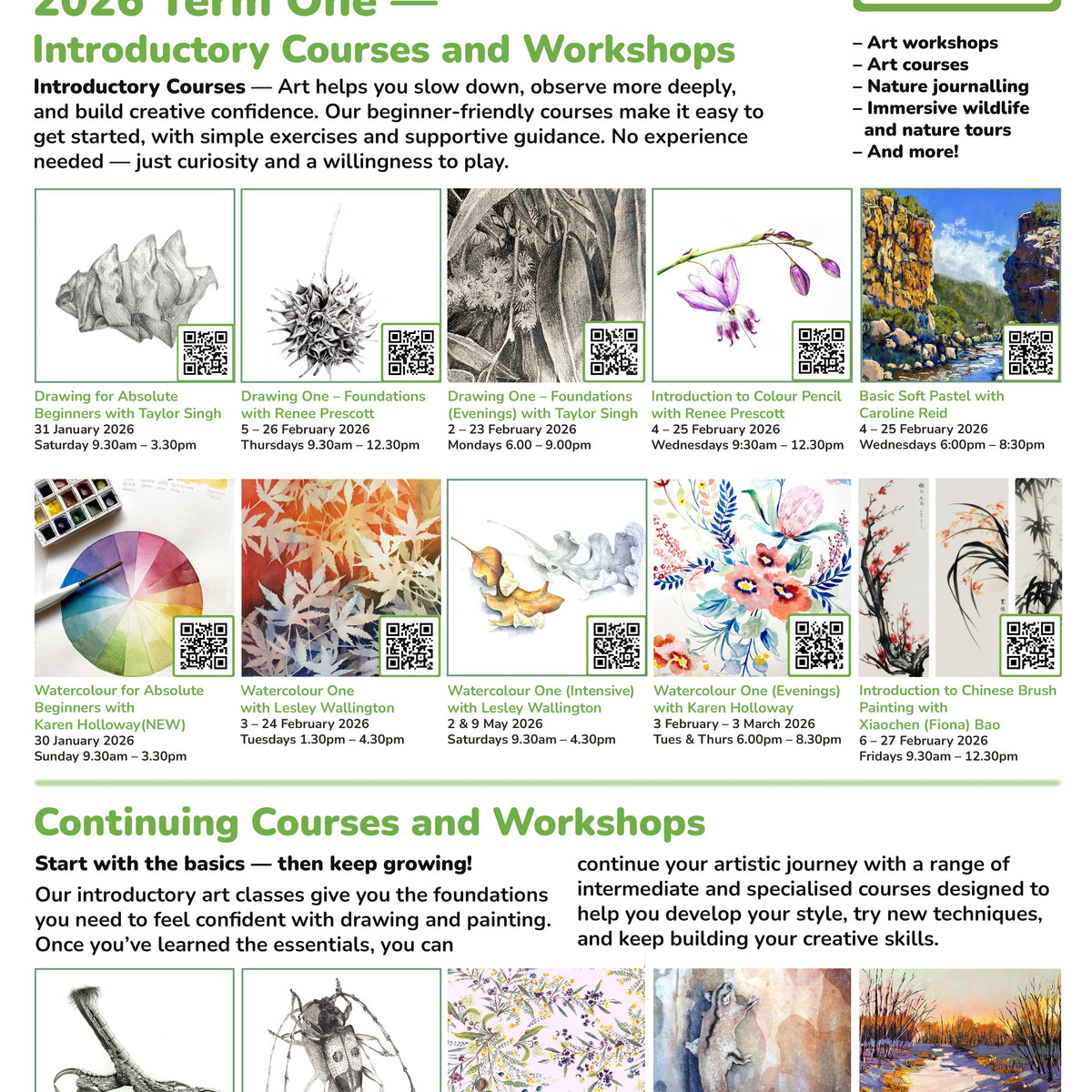 Foundation Classes – Beginner — NatureArt Lab